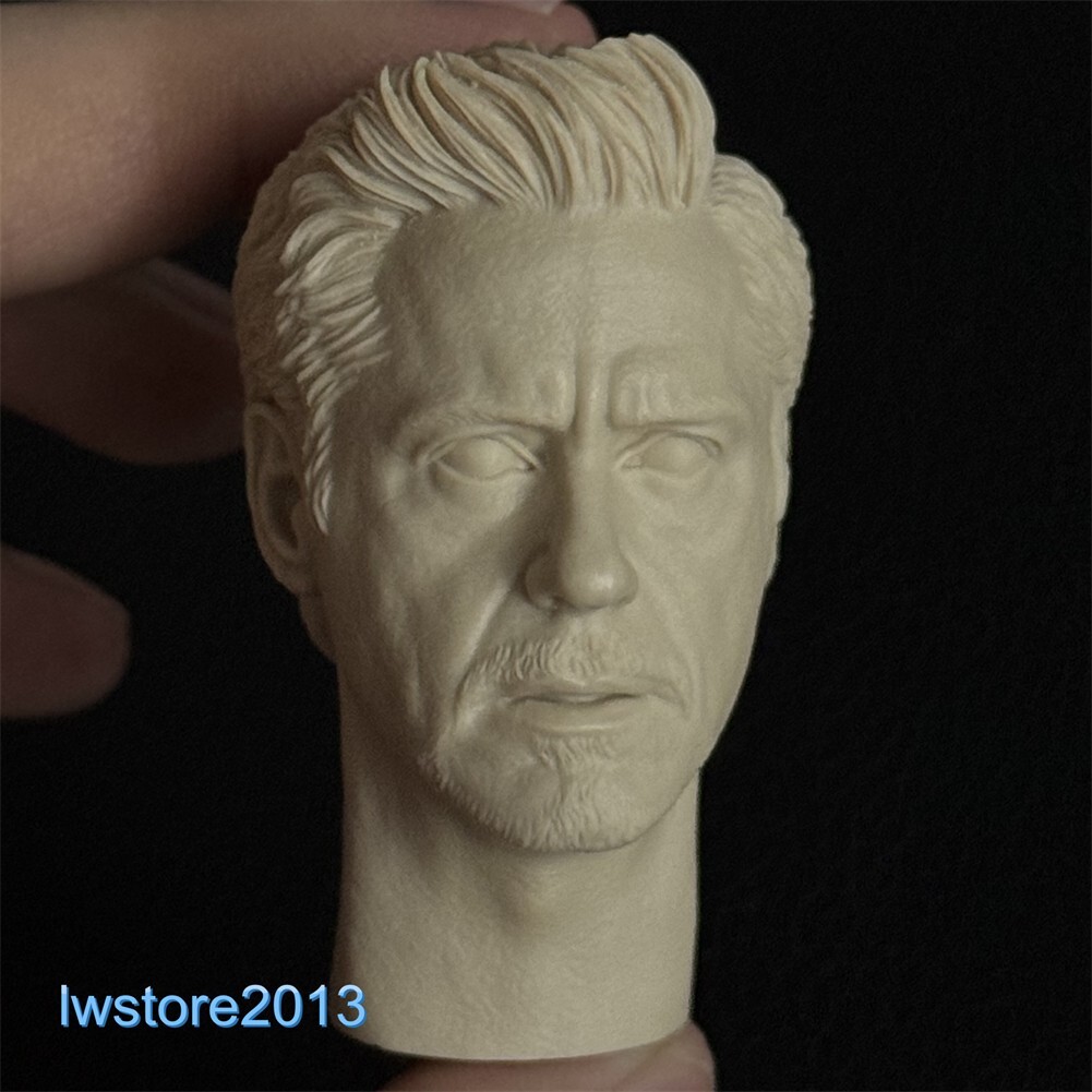 1:6 Iron Man Tony Stark Head Sculpt Carved For 12" Male Action Figure ...