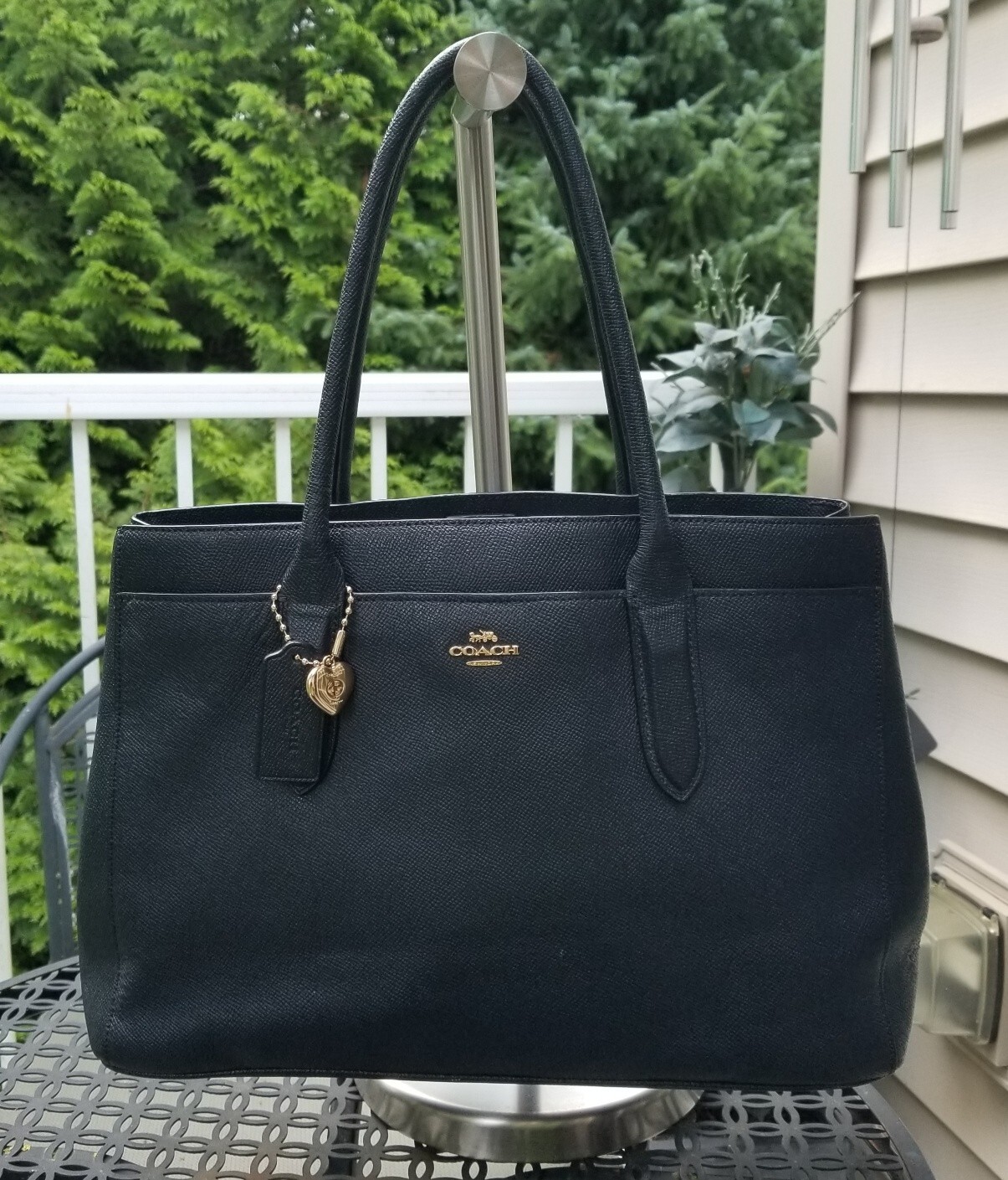 COACH #24218 "Bailey Carryall" Navy Blue Crossgrain … - Gem