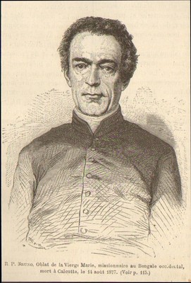 INDE INDIA REVEREND PERE BRUNO MISSIONNAIRE CALCUTTA KOLKATA GRAVURE ...