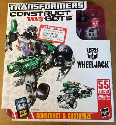 Transformers Construct Bots Wheeljack Buildable Action Figure 55 pc ...