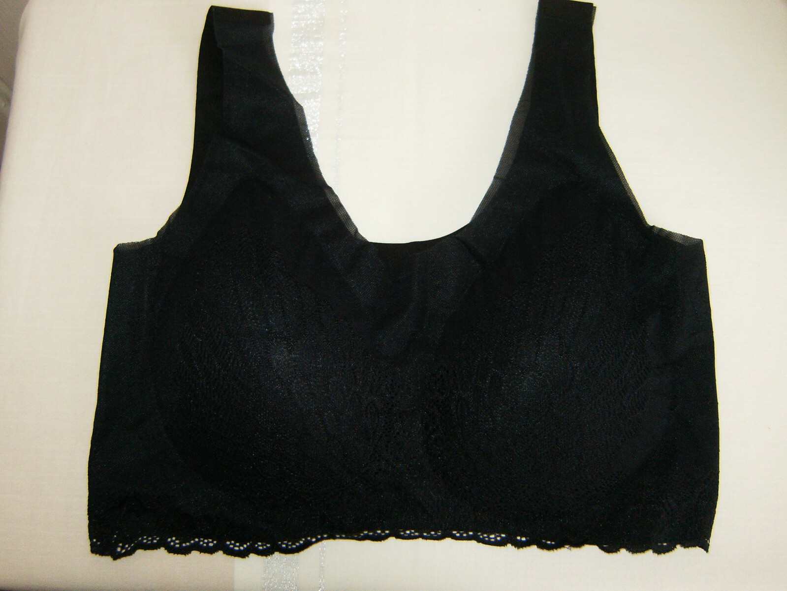 Womans Comfort Size 3XL Push Up Vest Style Padded Pretty Lace Pull On ...