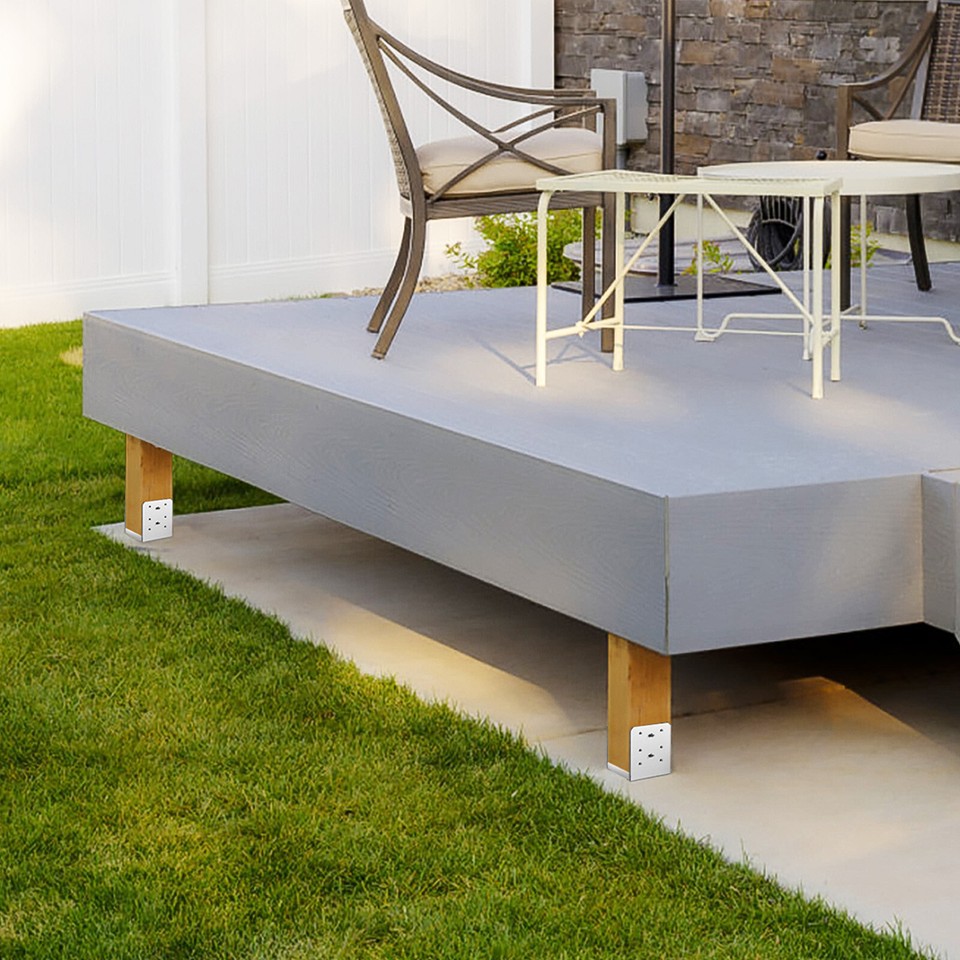 VEVOR 10Pcs 6x6 Concrete Deck Post Anchor Base Adjustable Metal Bracket ...