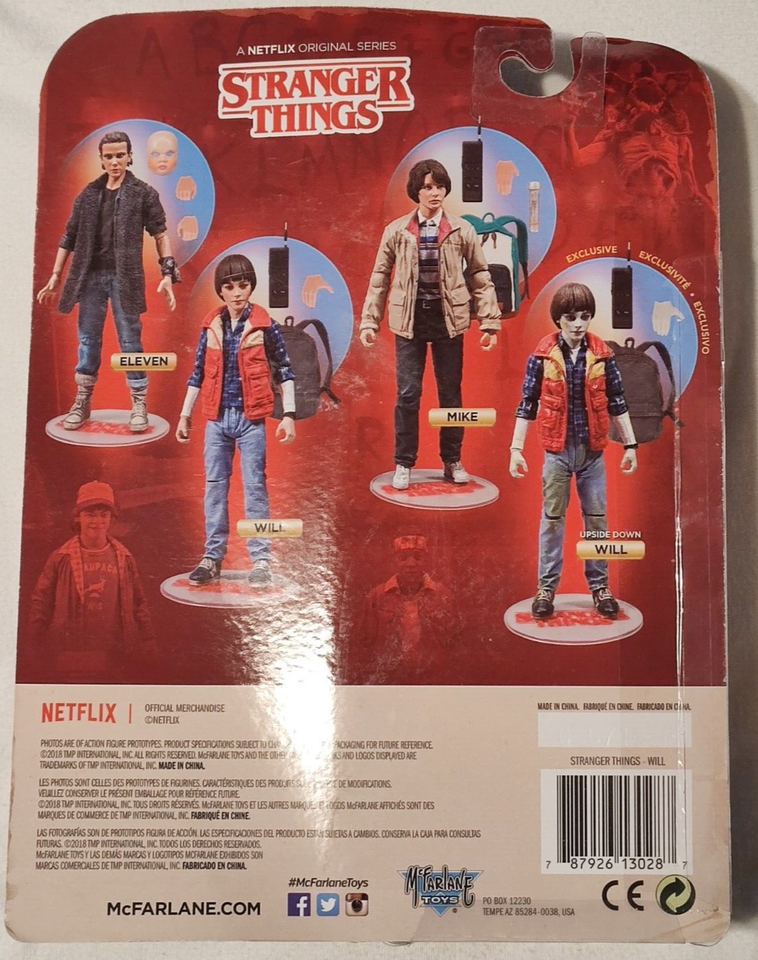 Stranger Things Will Byers 6" Action Figure Mcfarlane Toys Netflix ...