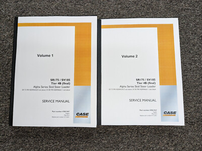 Case SR175 SV185 Tier 4B Final Alpha Series Skid Steer Loader Service ...