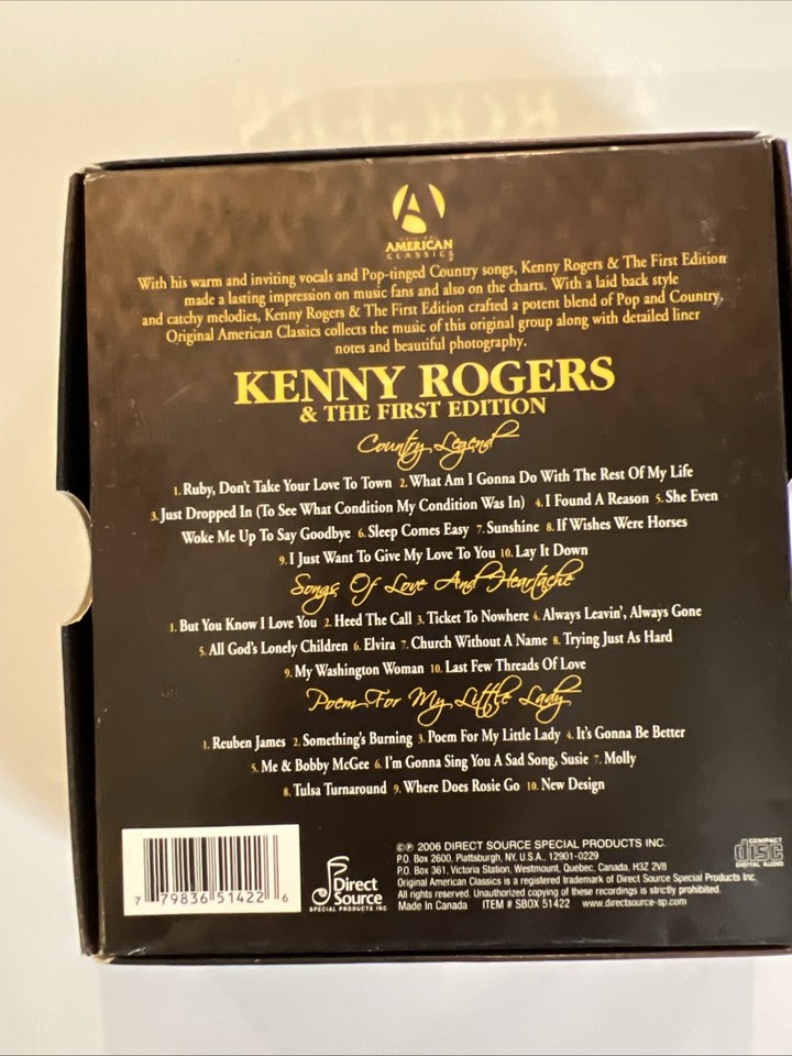 Kenny Rogers & The First Edition (CD; 2004, 3 Disc Box Set) | eBay