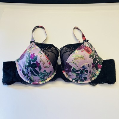 Torrid Curve Lightly Lined T-Shirt Bra Plus Size 42B Black Lace Multi ...