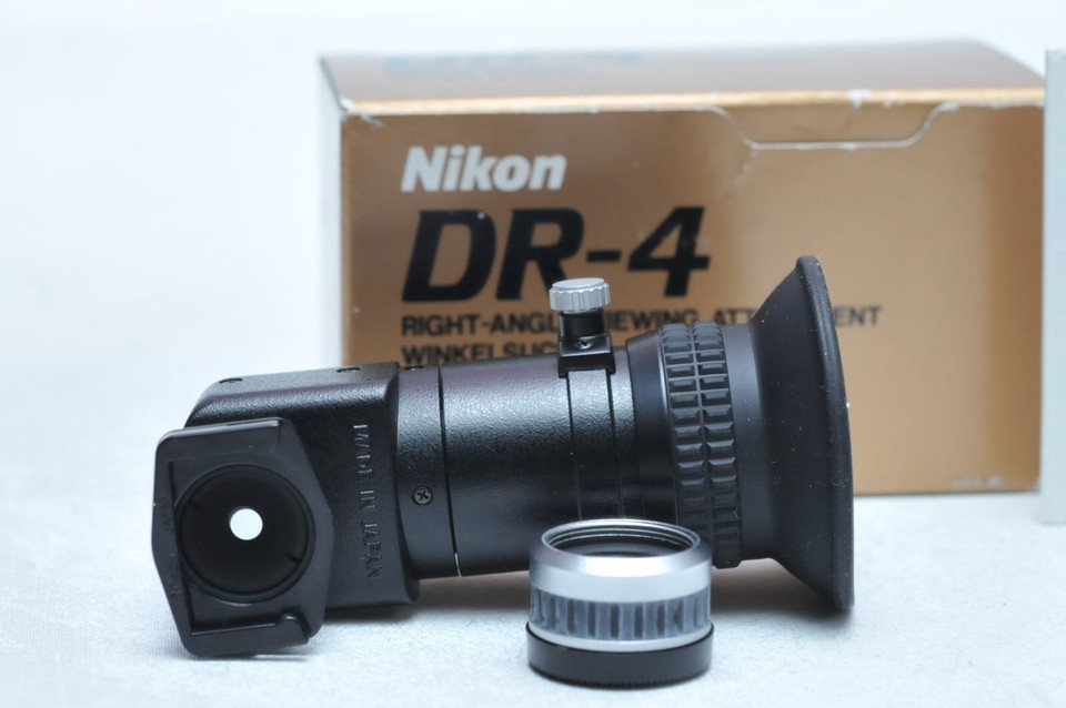 Nikon DR-4 Right Angle Viewfinder W/2 Adapters for D3, D800, F3HP, F5 ...