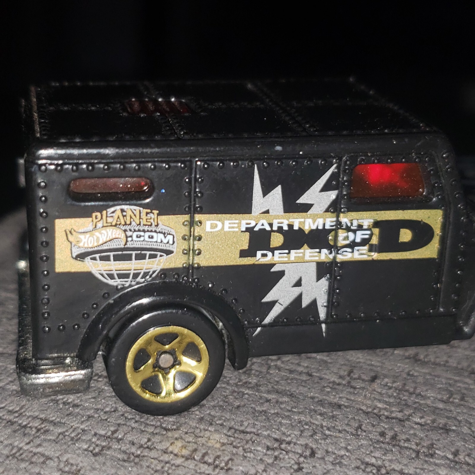1996 Hot Wheels Dept Of Defense DOD Black Armored Truck Diecast 1:64 ...