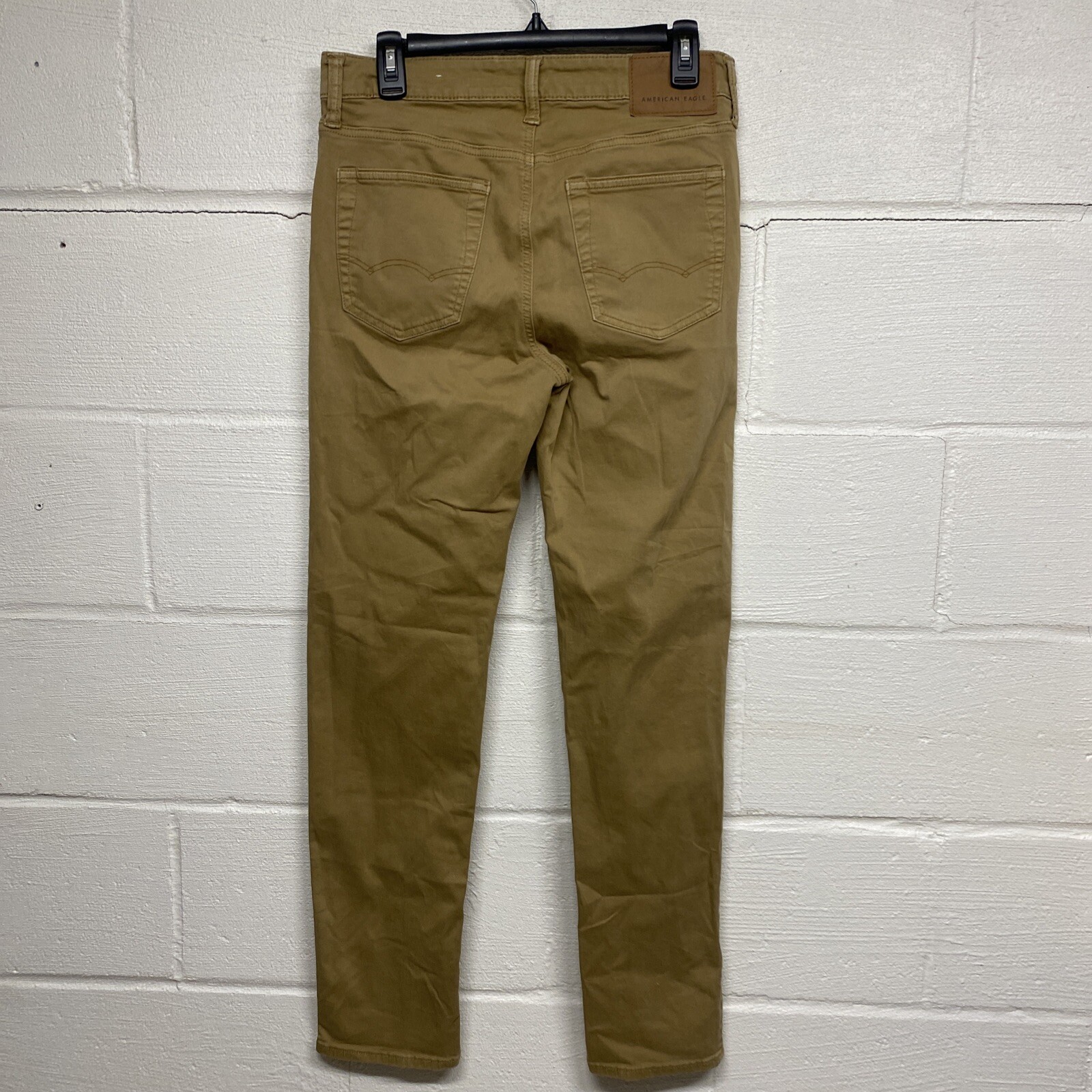 american eagle khaki pants flex size 30x32 slim measures 30x31 | eBay