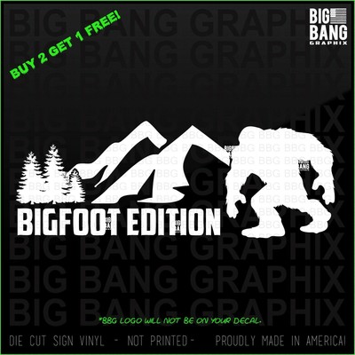 BIGFOOT Edition Decal Sticker YETI Sasquatch Fits Jeep Diesel Truck 4x4 ...