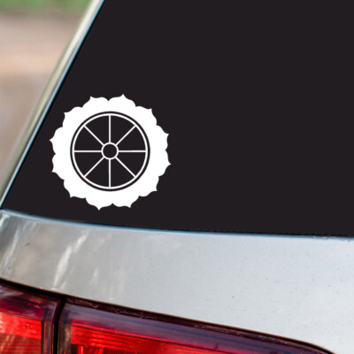 Wheel of Dharma Sticker Buddhism Religious S2 all chrome & regular ...