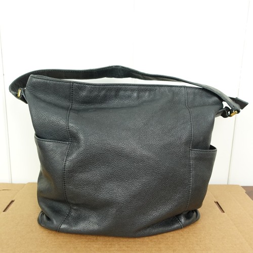 Fossil Black Leather Purse Shoulder Strap Medium Size Pebbled Texture ...