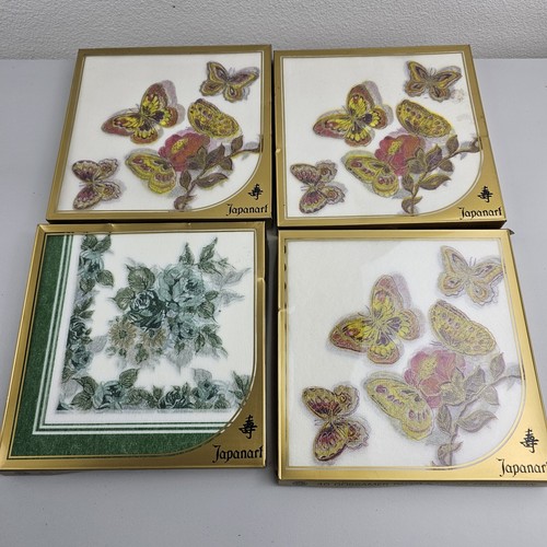 Vintage Lot 160 Japanart Japan Scalloped Square Gossamer Paper Napkins ...