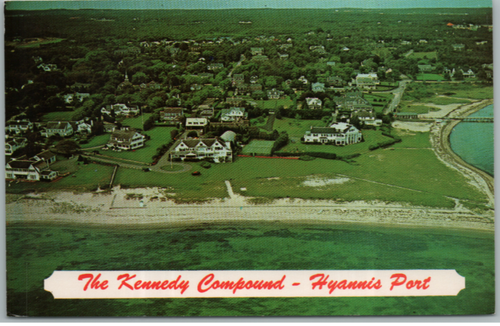 Vintage Postcard The Kennedy Compound Hyannis Port Cape Cod ...
