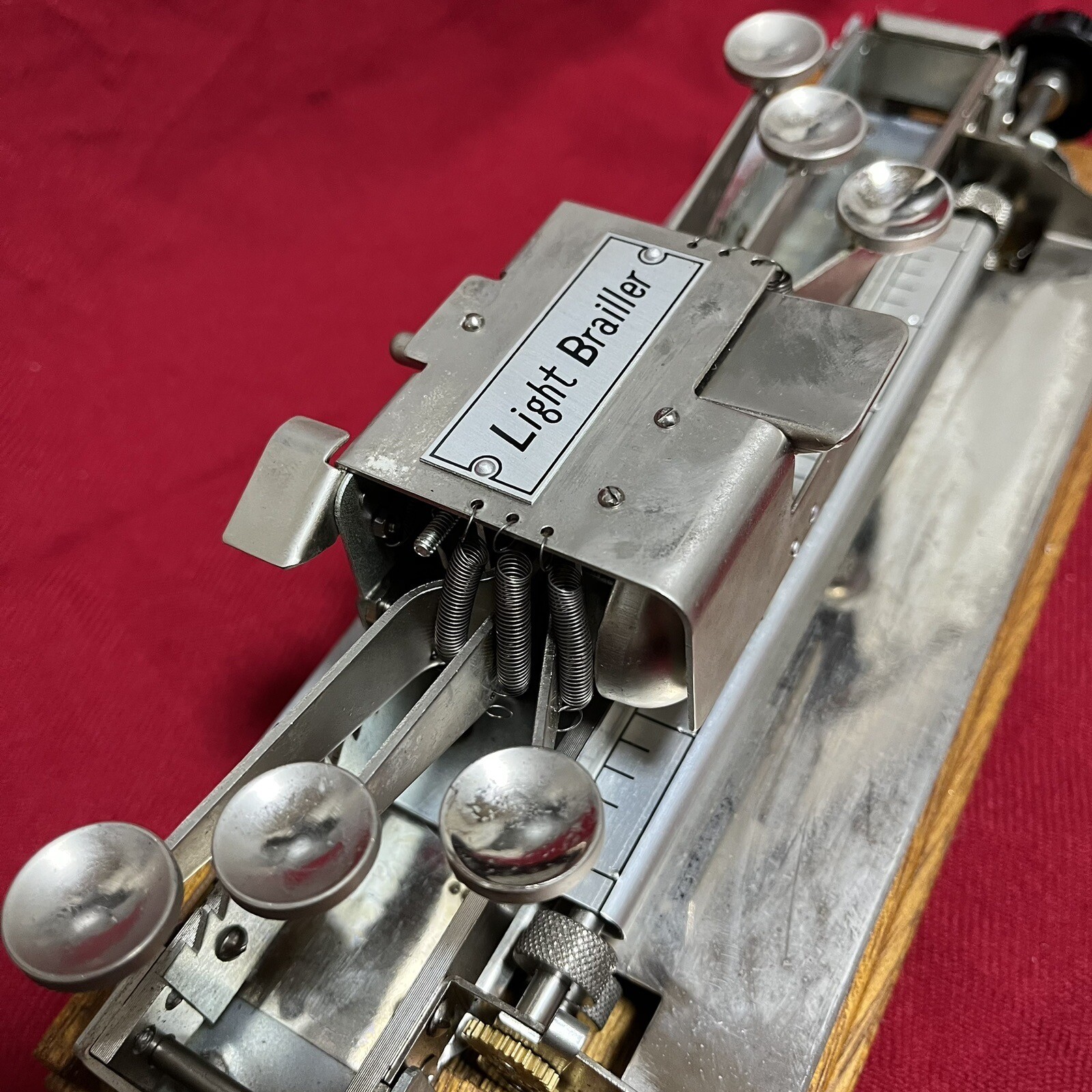 Light Brailler Old Typewriter for create braille JP antique wood Tested ...