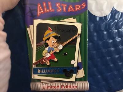 Disney “Pinocchio” Billiards Trading Card Series Pin, NEW, Limited ...