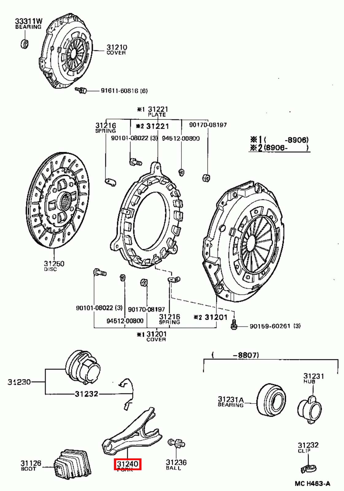 Genuine Hilux LN145 LN135 LN131 LN130 LN111 LN110 LN109 Clutch Release ...