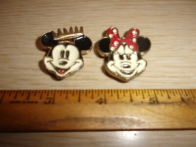 PAIR OF MICKEY AND MINNIE MOUSE BUTTON COVERS | eBay