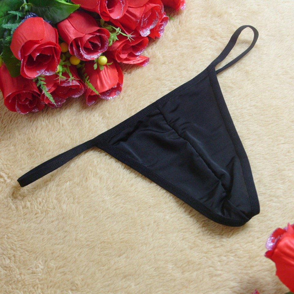 Men Mesh Brief Underwear Lingerie T-Back Thong G-String Jockstrap ...