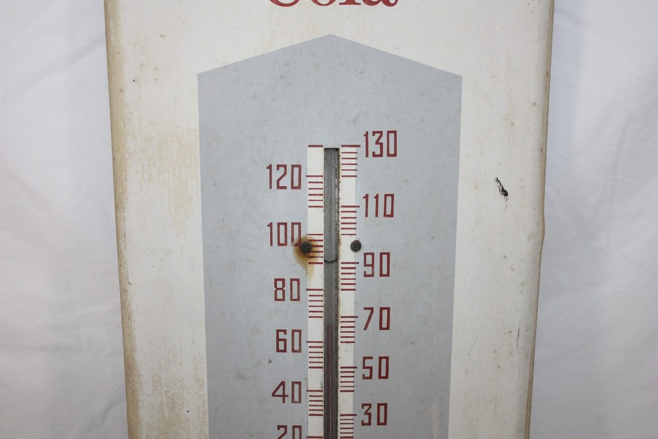 Vintage Original Royal Crown RC Cola Metal Advertising Thermometer 10 ...