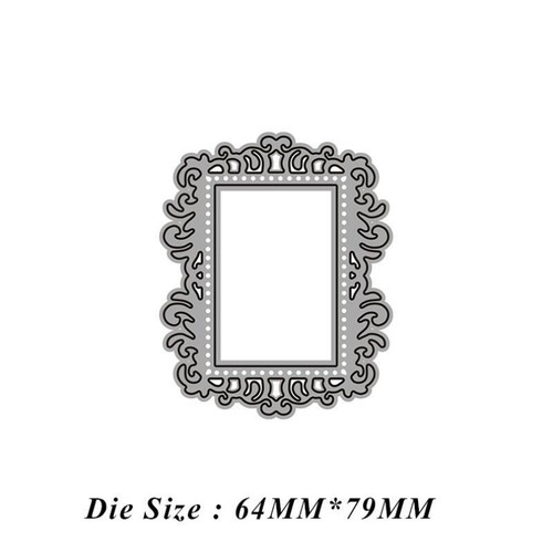 Rectangle Frame Lace Metal Cutting Dies Scrapbooking Paper Template ...