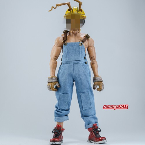 1/12 Costume Overalls Pants Clothes Model Fit 6'' Male Action Figure ...