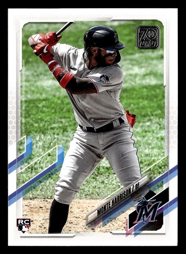 Monte Harrison 2021 Topps #126 Miami Marlins ROOKIE Buy10get5FREE | eBay