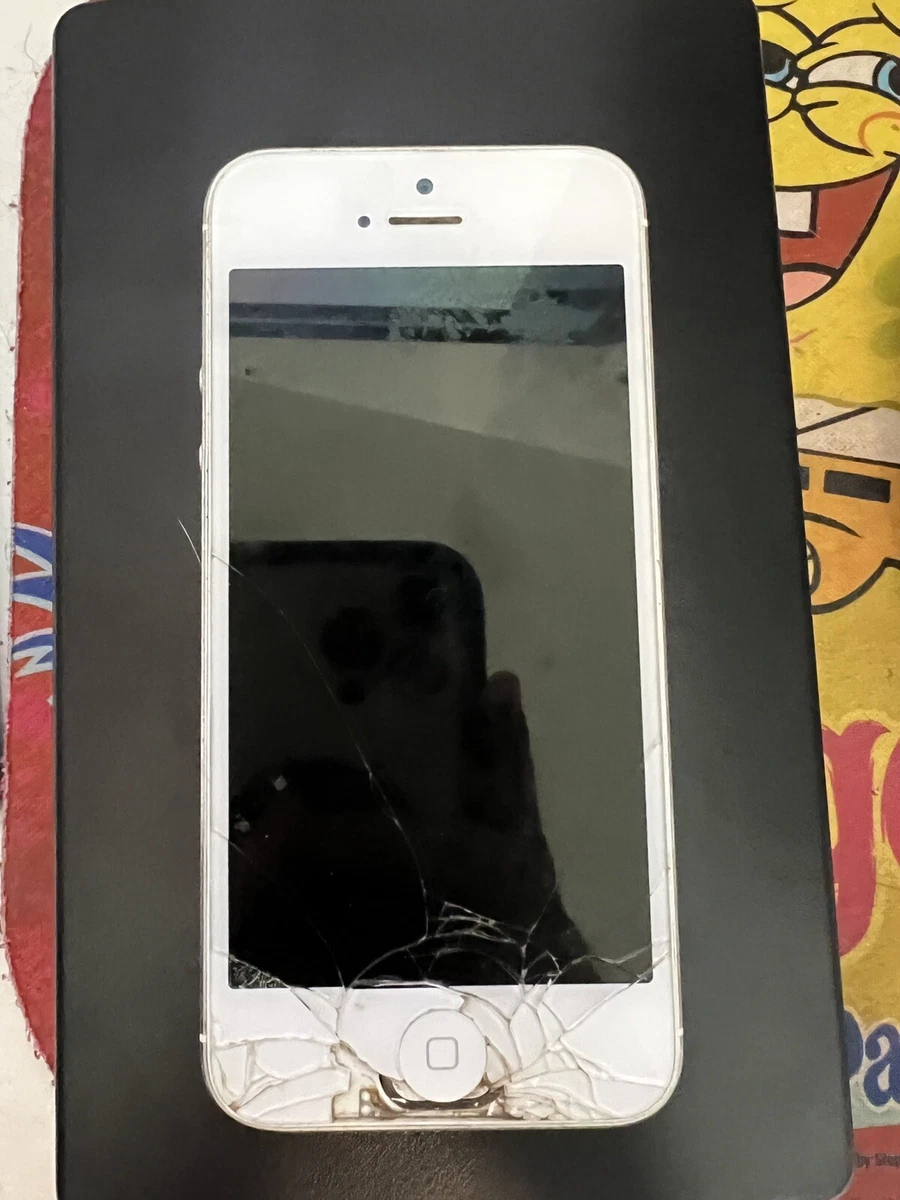 Broken Iphone 5 Screen White