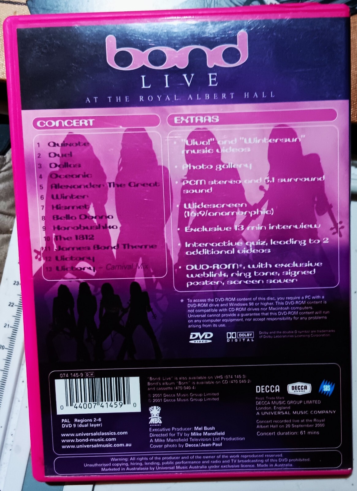 Bond The Definitive Collection DVD, R2-6 + Free Postage, female artists ...