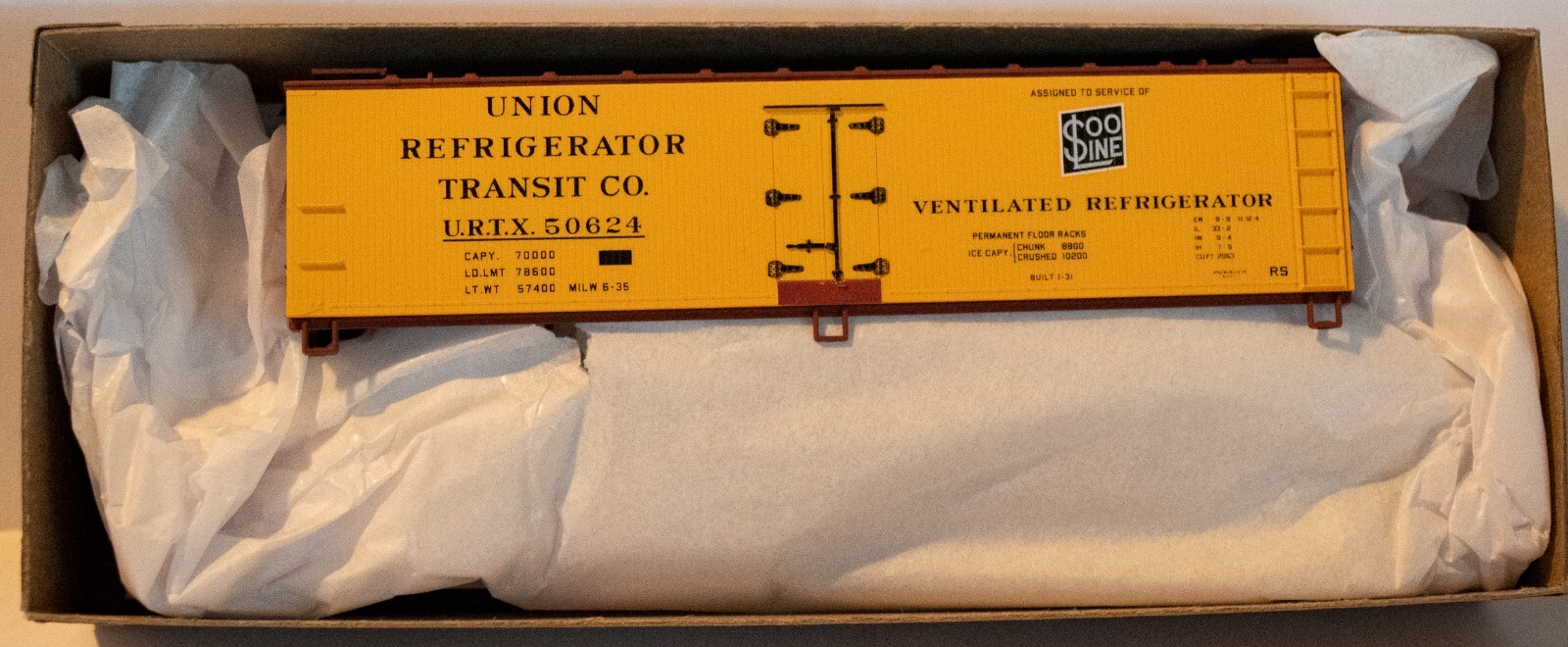 Accurail HO #4910 Early 40' Wood Reefer - Kit -- Soo Line URTX #50624 ...