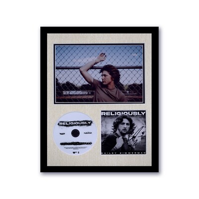 BAILEY ZIMMERMAN SIGNED AUTOGRAPH FRAMED 11x14 DISPLAY ACOA RELIGIOUSLY ...