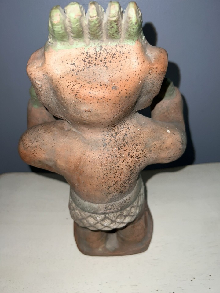 Mexican Aztec Standing Figure God Pottery 12” x 8” | eBay