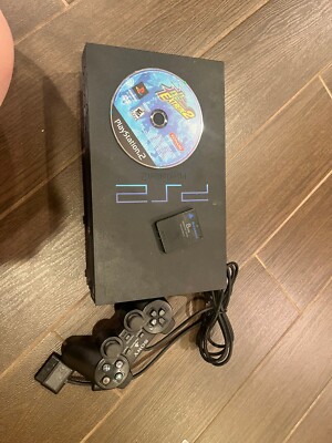 Used Sony PlayStation 2 Console - Black w/DDR playmats + DDR 2 Disc ...