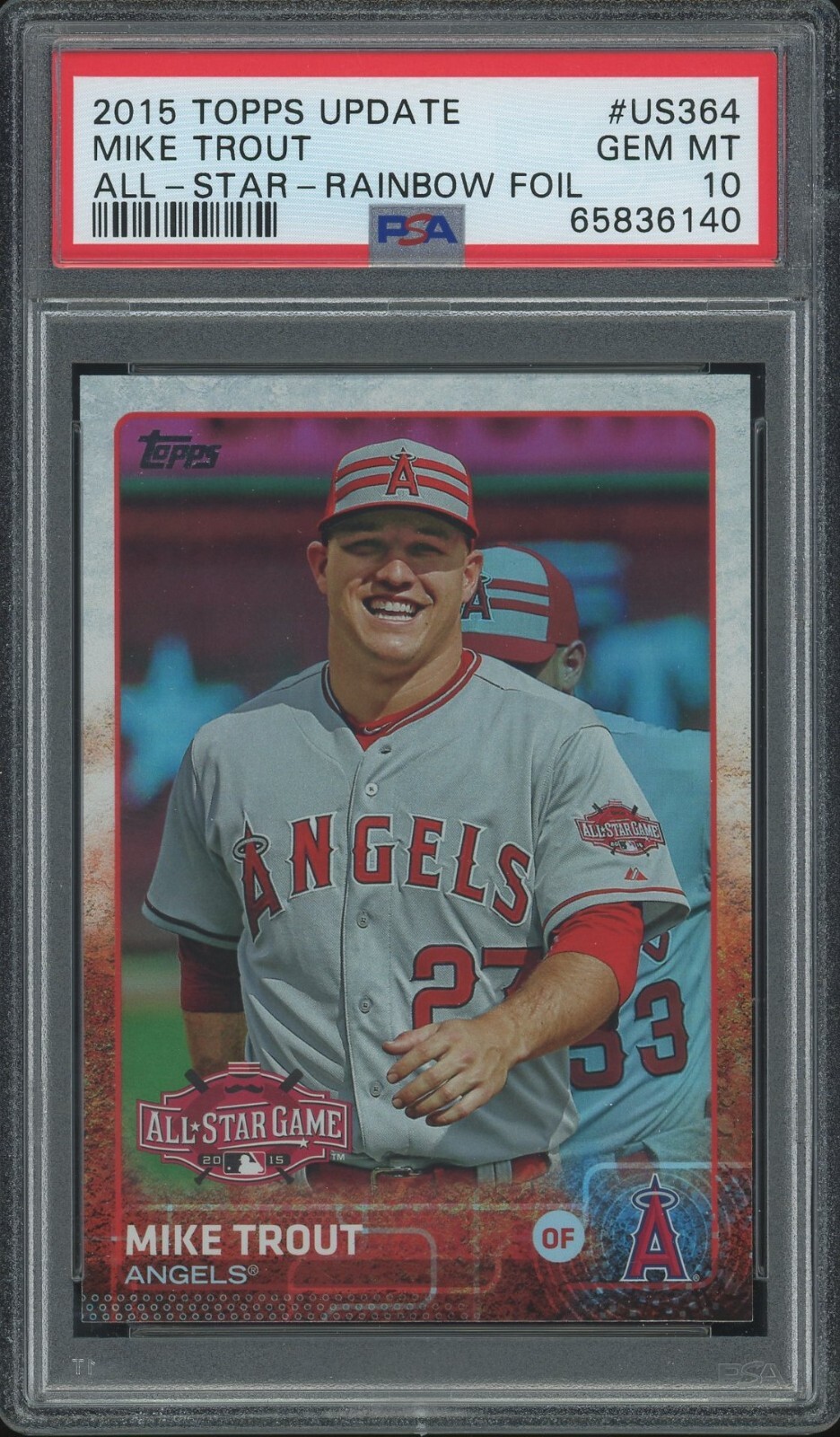 2015 Topps Update All-Star Rainbow Foil #US364 Mike Trout PSA 10 GEM ...
