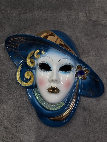 Vintage Art Deco Style Porcelain Lady Beautiful Face Mask Decorative ...