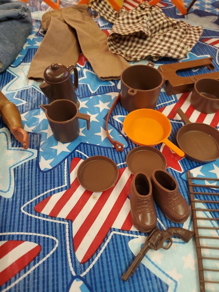 Vintage 70s Mattel Big Josh Big Jim Camping & Safari Lot Karate Chop ...