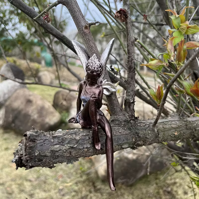 Mystical Black Elf Resin Figurine Fantasy Home & Garden Decor with ...
