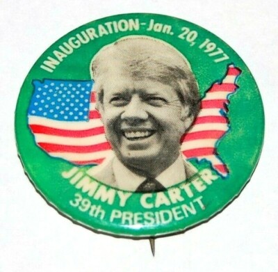 1977 JIMMY CARTER INAUGURATION campaign pin pinback button political ...