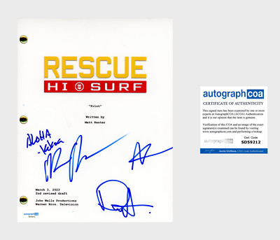 RESCUE HI SURF SIGNED PILOT EPISODE SCRIPT BY 3 Alex Aiono Kekoa ...