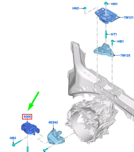 FORD GALAXY MK3 Transmission Mount Torque Restrictor Housing 1877994 ...