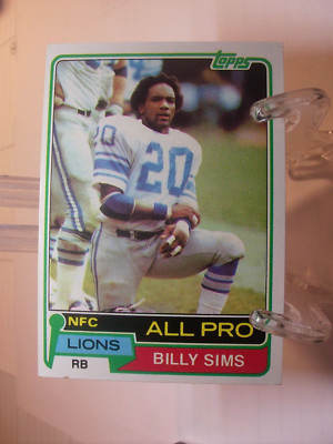 1981 Topps Football Card #100 - Billy Sims AP, RC - Detroit Lions ...