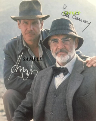 HARRISON FORD SEAN CONNERY REPRINT 8X10 PHOTO AUTOGRAPHED SIGNED MAN ...