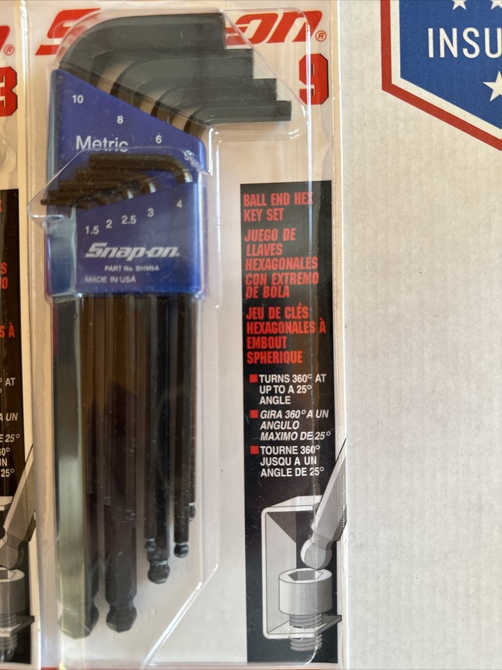 Snap-on Hex Wrench Sets. Fractional And Metric. Ball End. | eBay