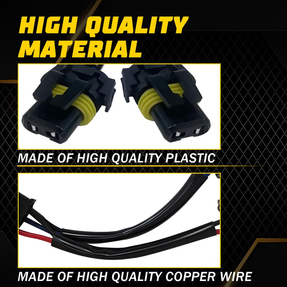 Conversion Wire to H6054 9005 9006 Two Harness Head Light Adapter Bulb ...
