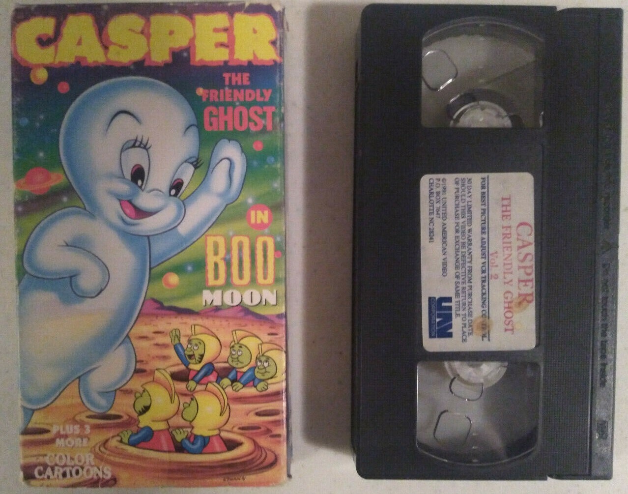 Casper The Friendly Ghost in Boo Moon (VHS, 1991) HALLOWEEN ANIMATION ...