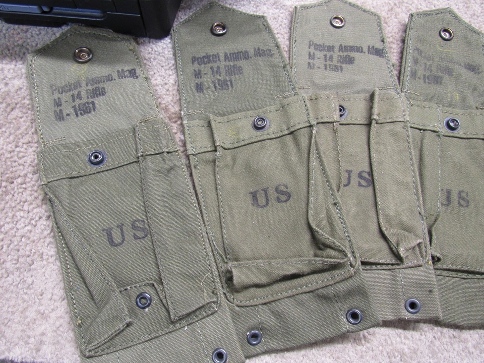 US VIETNAM ERA MAGAZINE MAG AMMO POUCH US MILITARY M1961 USMC 7.62MM 30 ...