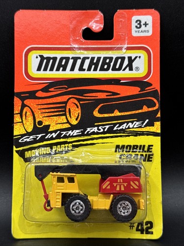 1993 Matchbox YELLOW MOBILE CRANE #42 Moving Parts Combine Shipping ...