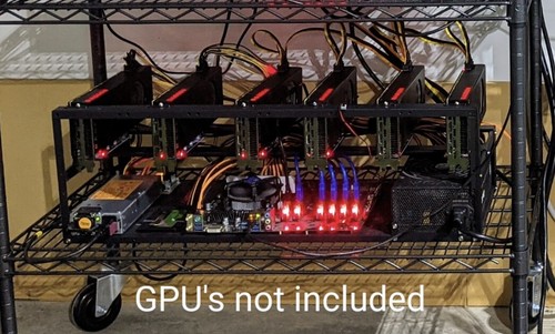 ⛏️ Crypto Mining Rig - 6 GPU Slots - Everything You Need Except GPU's | eBay