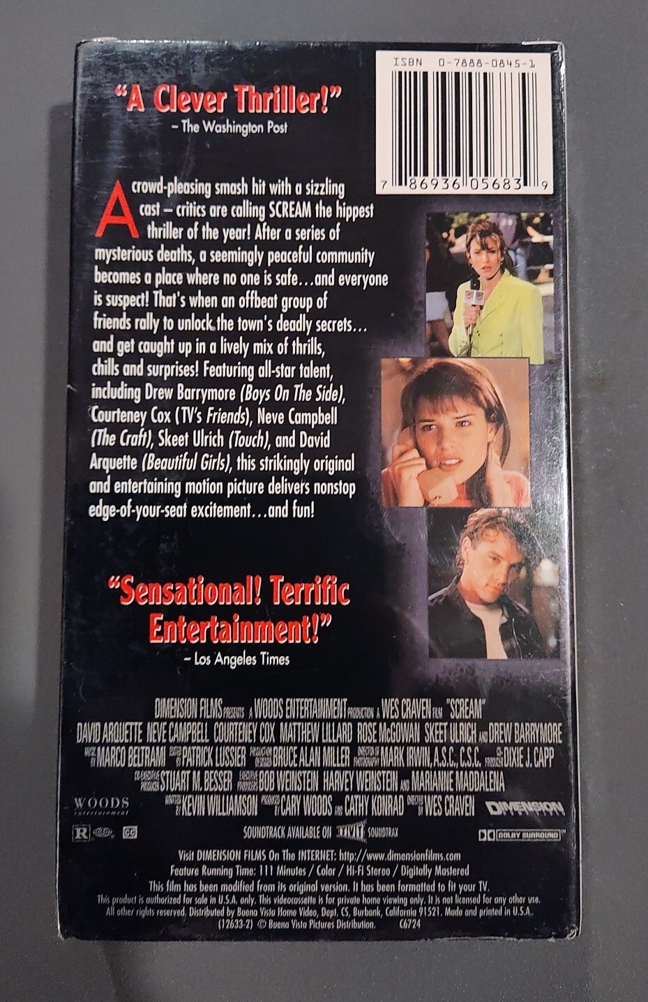 Scream+%28VHS%2C+1997%29 for sale online | eBay