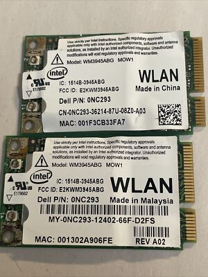 Lot 2 Intel 3945ABG PCIe Mini Wireless WiFi Card WM3945ABG 802.11 5G 2 ...